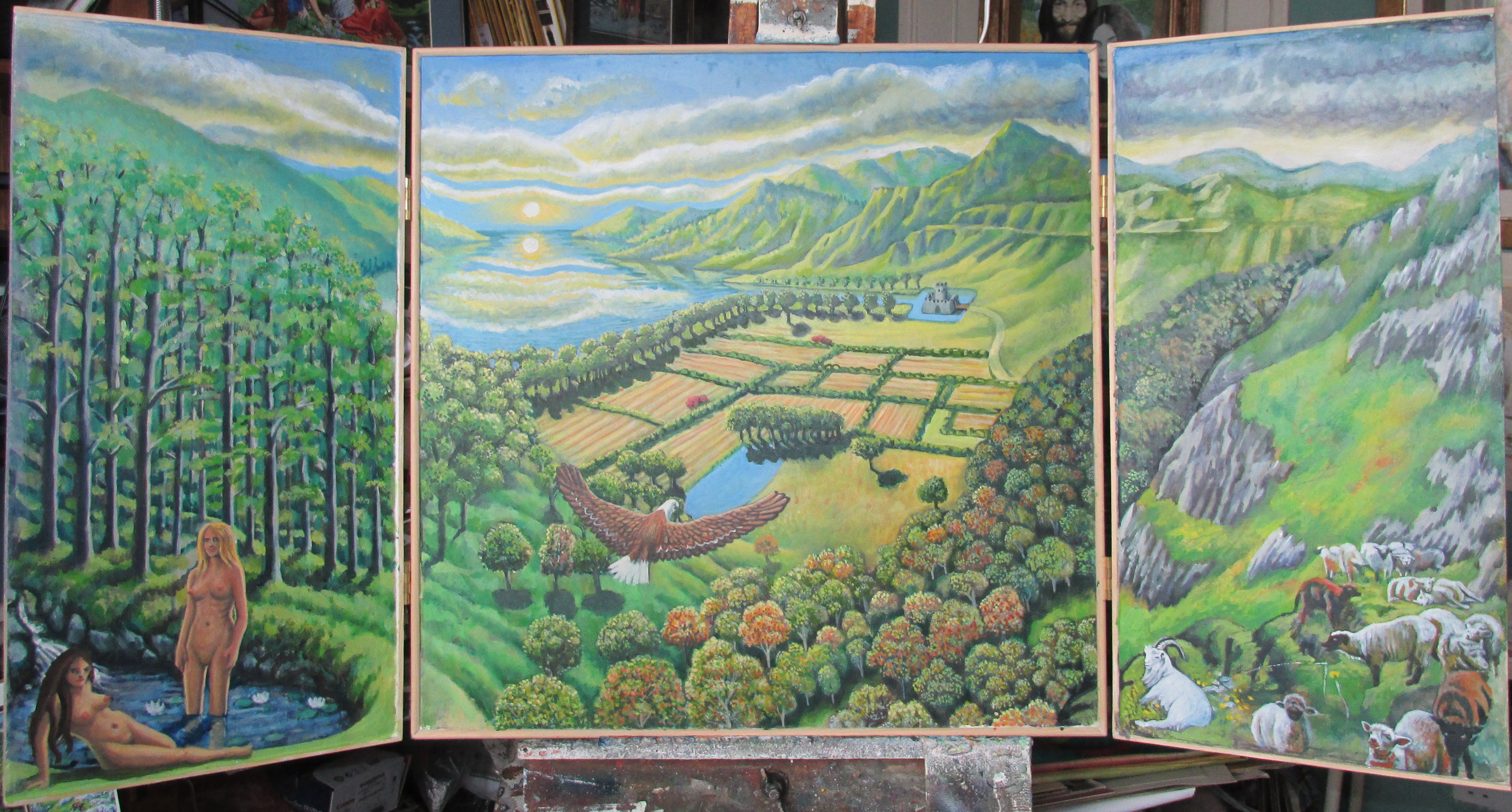 Landscapes : Tryptich Landscape